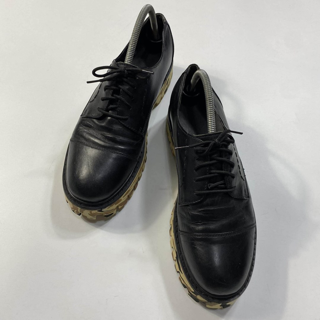 Jiniwu Vanguard Japan Wax Leather Thick Camou Sole, Men's Fashion ...