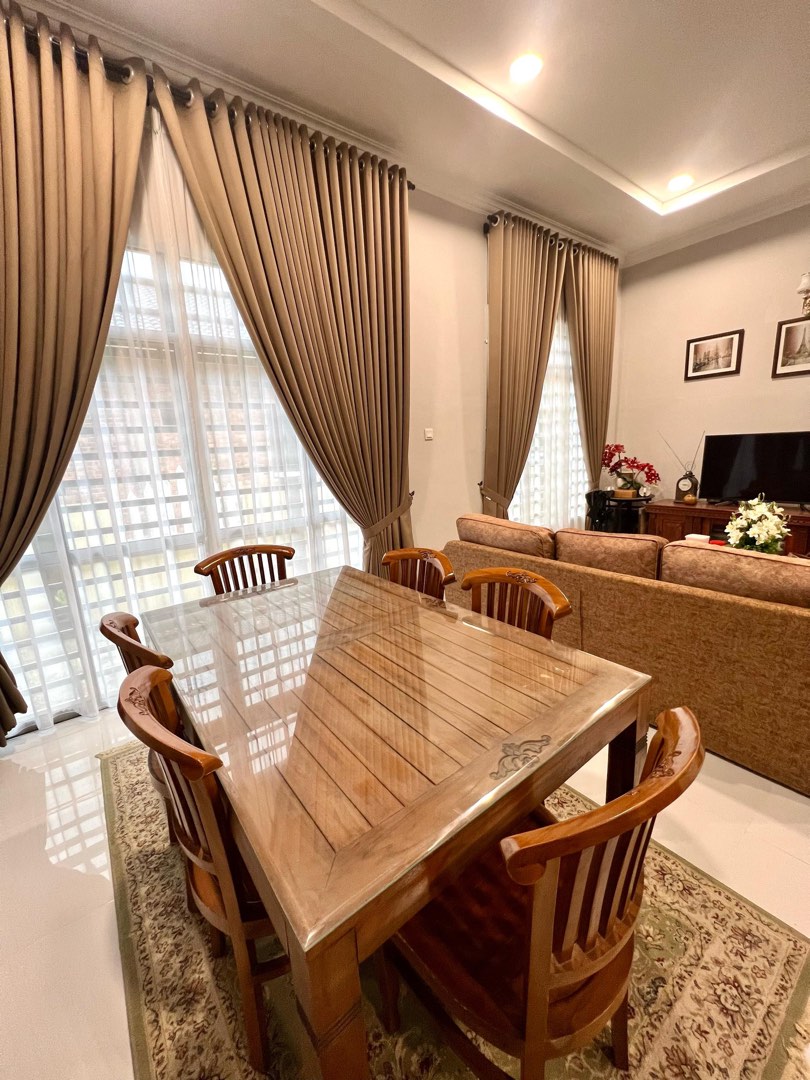 Kayu Jati Dining Table (6-seater), Furniture & Home Living, Furniture ...