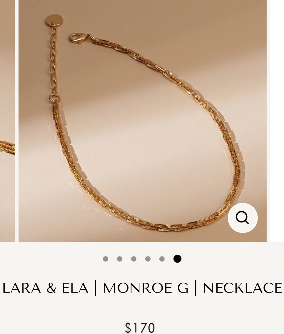 Lara & Ela Monroe Gold Necklace, Women's Fashion, Jewelry & Organisers ...