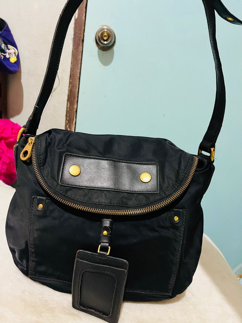 Marc by Marc Jacobs Preppy Black Nylon Natasha Crossbody Bag, Luxury ...