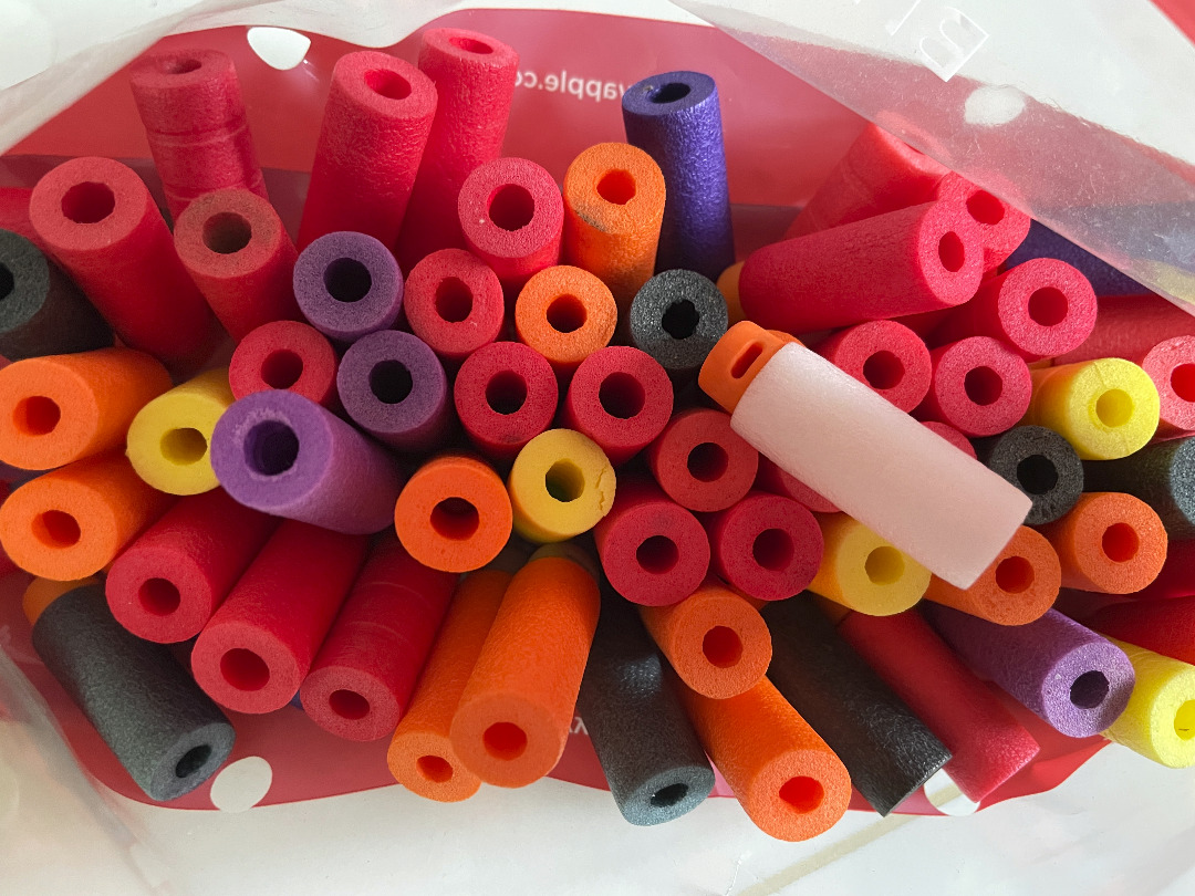 Nerf soft foam half length darts bullet darts dz ember ruby xshot ...