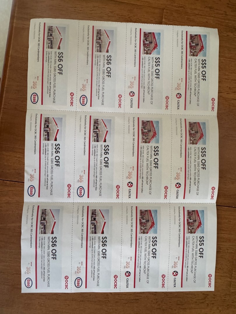 Ocbc caltex voucher [from March 2025], Tickets & Vouchers, Vouchers on ...