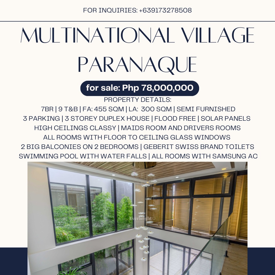 **one away** MULTINATIONAL VILLAGE PARANAQUE duplex house with pool for ...