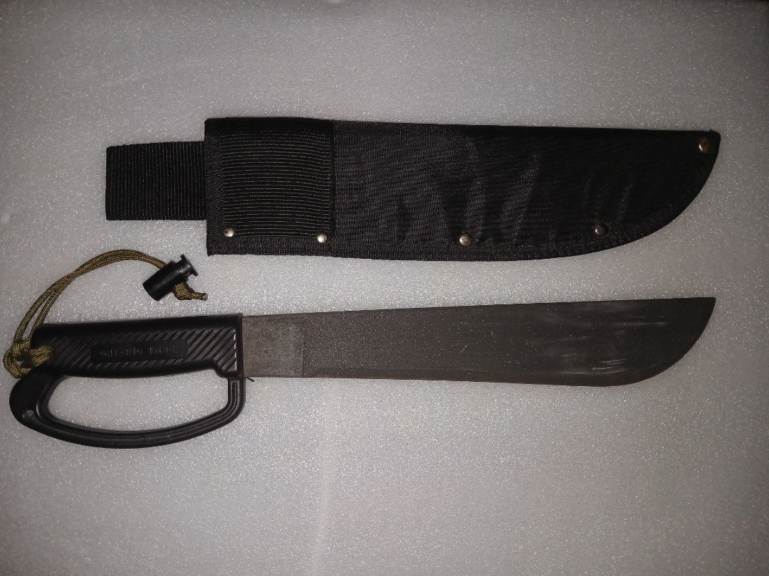 Ontario Knife Company OKC 12 Inch Camper Black D Handle Machete Parang ...