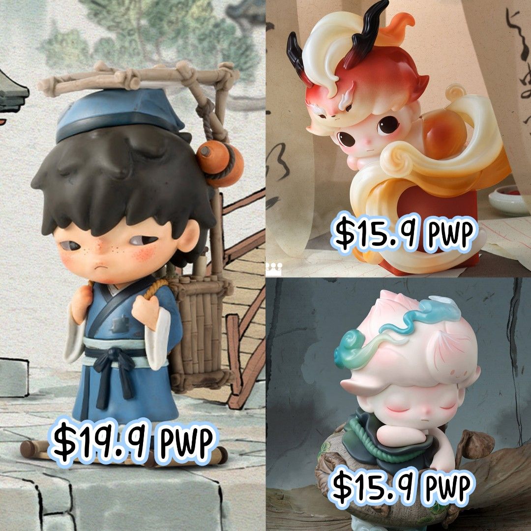 Popmart Dimoo Stories in a cup Auspicious Seal, Sachet Lotus, 14th ...