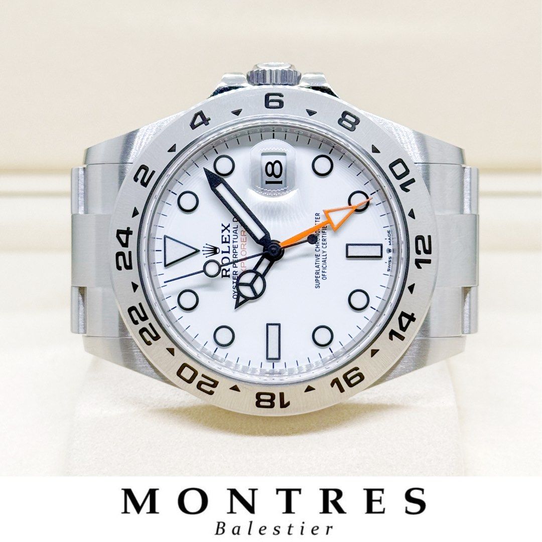 Pre-owned Rolex 42MM Explorer II 226570 White Dial “Polar” (AN), Luxury ...