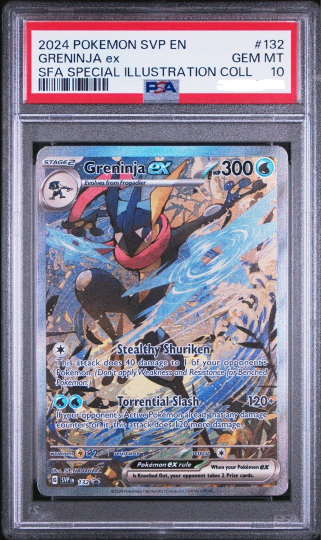 [PSA 10] Greninja ex #132 - Pokemon SV Shrouded Fable Special ...