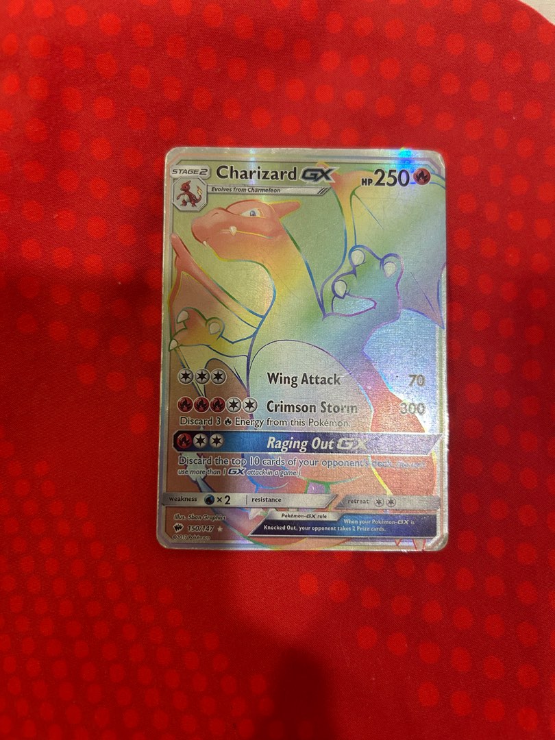Rainbow CHARIZARD GX POKEMON BURNING SHADOWS, Hobbies & Toys, Toys ...