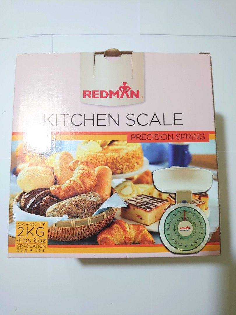 Redman kitchen scale. 2kg. Phoon Huat. Kitchen ware. Baking. Cooking. Precision spring. Food ...
