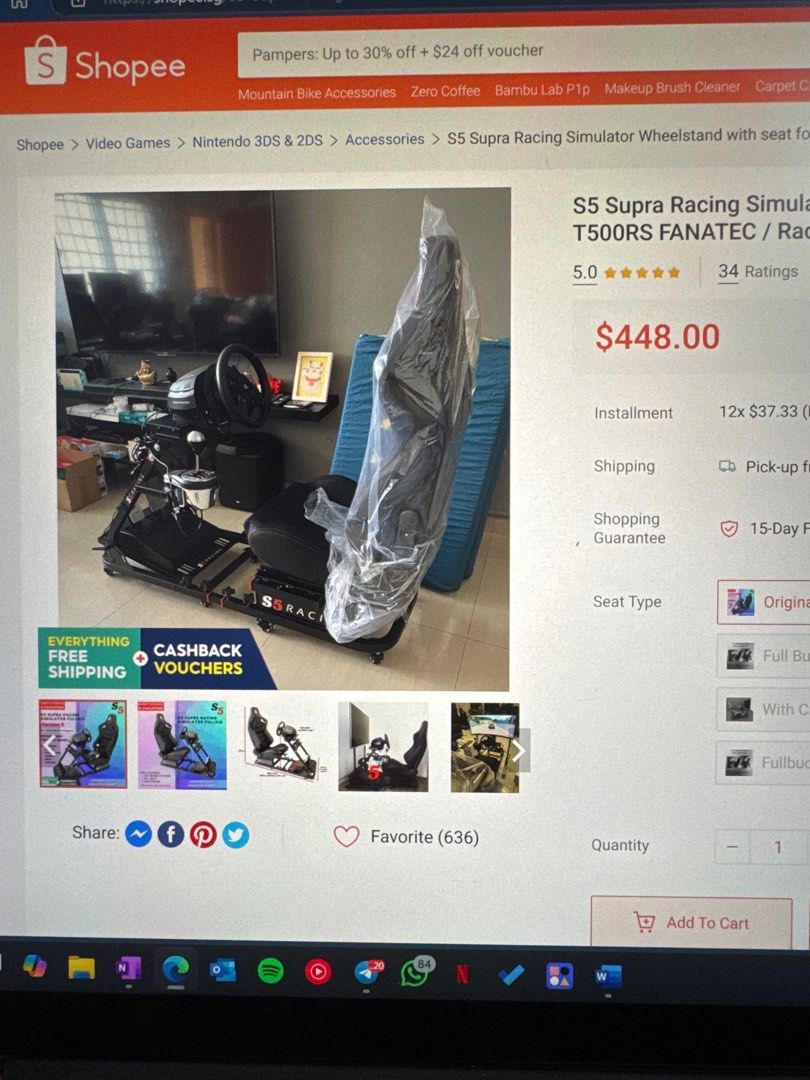 S5 Supra Sim Racing Rig with Seat + Shifter + Handbrake Mount (Tags ...