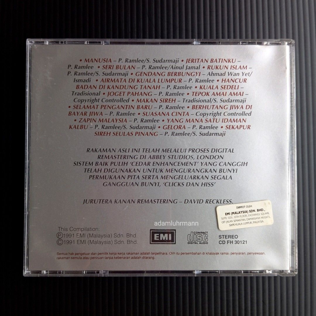 Saloma - Siri Kenangan Abadi Vol. IV (CD) Digitally Remastered Abbey Road Studios London / P ...