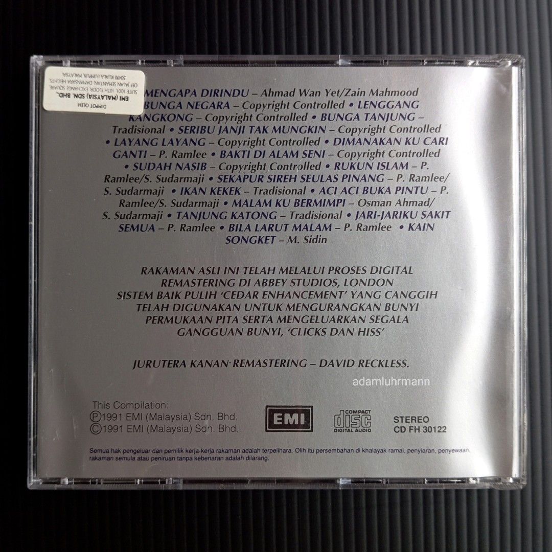 Saloma - Siri Kenangan Abadi Vol. V (CD) Digitally Remasteredi Abbey Road Studios London / P ...