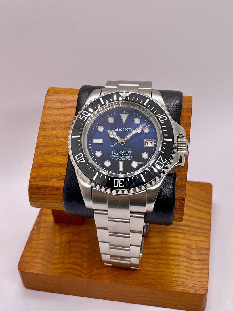 Seiko Custom Mod “Deepsea Blue” 44mm case, Men's Fashion, Watches ...