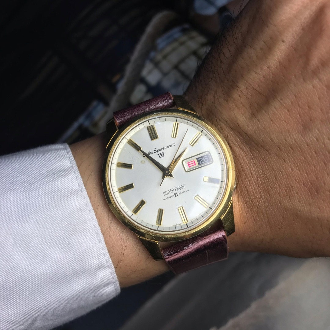 Seiko Sportsmatic 5 Electro Gold Plated Diashock 21 Jewels 1964, excelent condition! like ...