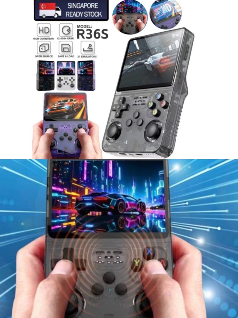 SG INSTOCK Open Source R36S Console Portable Retro Handheld Video Game Console Linux System 3.5 ...