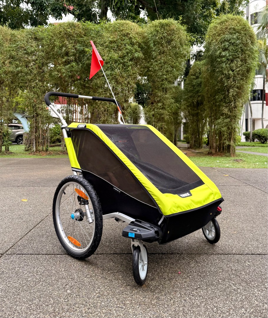 Thule Chariot Cheetah XT Double Bike Trailer & Jogging Stroller, Babies & Kids, Going Out ...