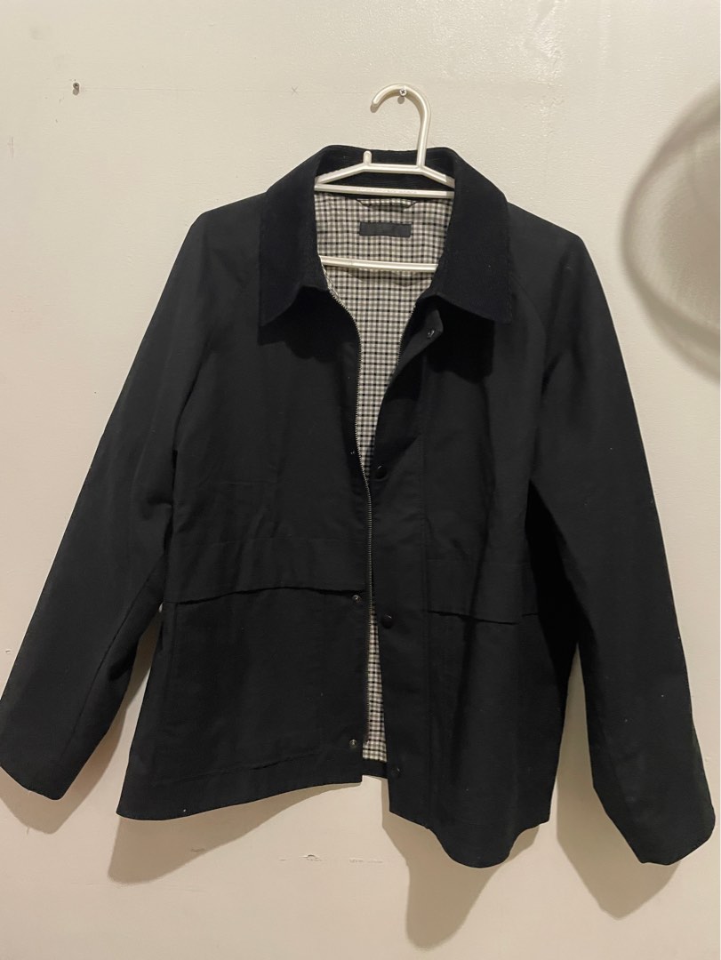 Uniqlo Utility Short Blouson Jacket (Black), Women's Fashion, Coats ...