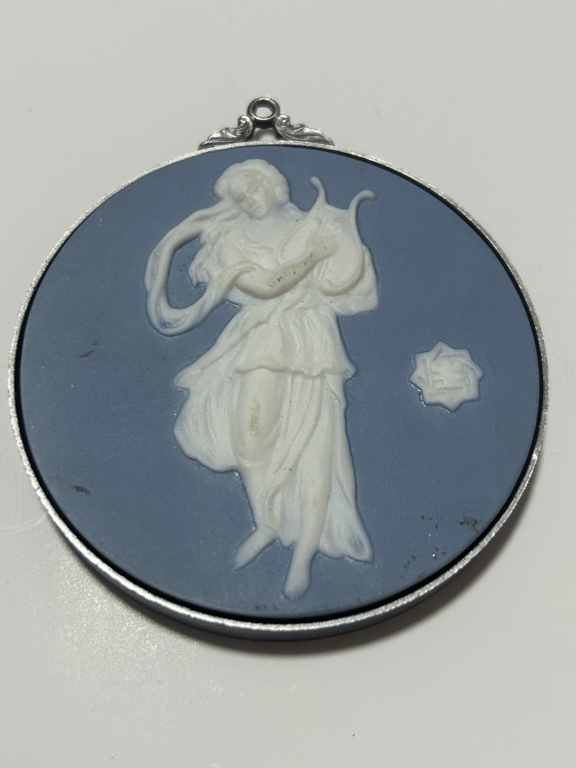 Wedgwood Blue Jasperware cameo featuring the "Dancing Hours" design ...