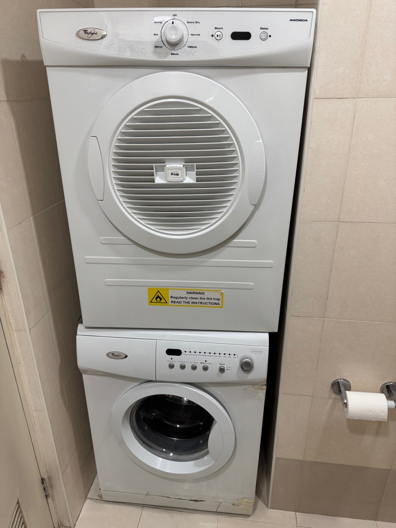 Whirpool front load washer and dryer set PhP3.5k only, TV & Home ...