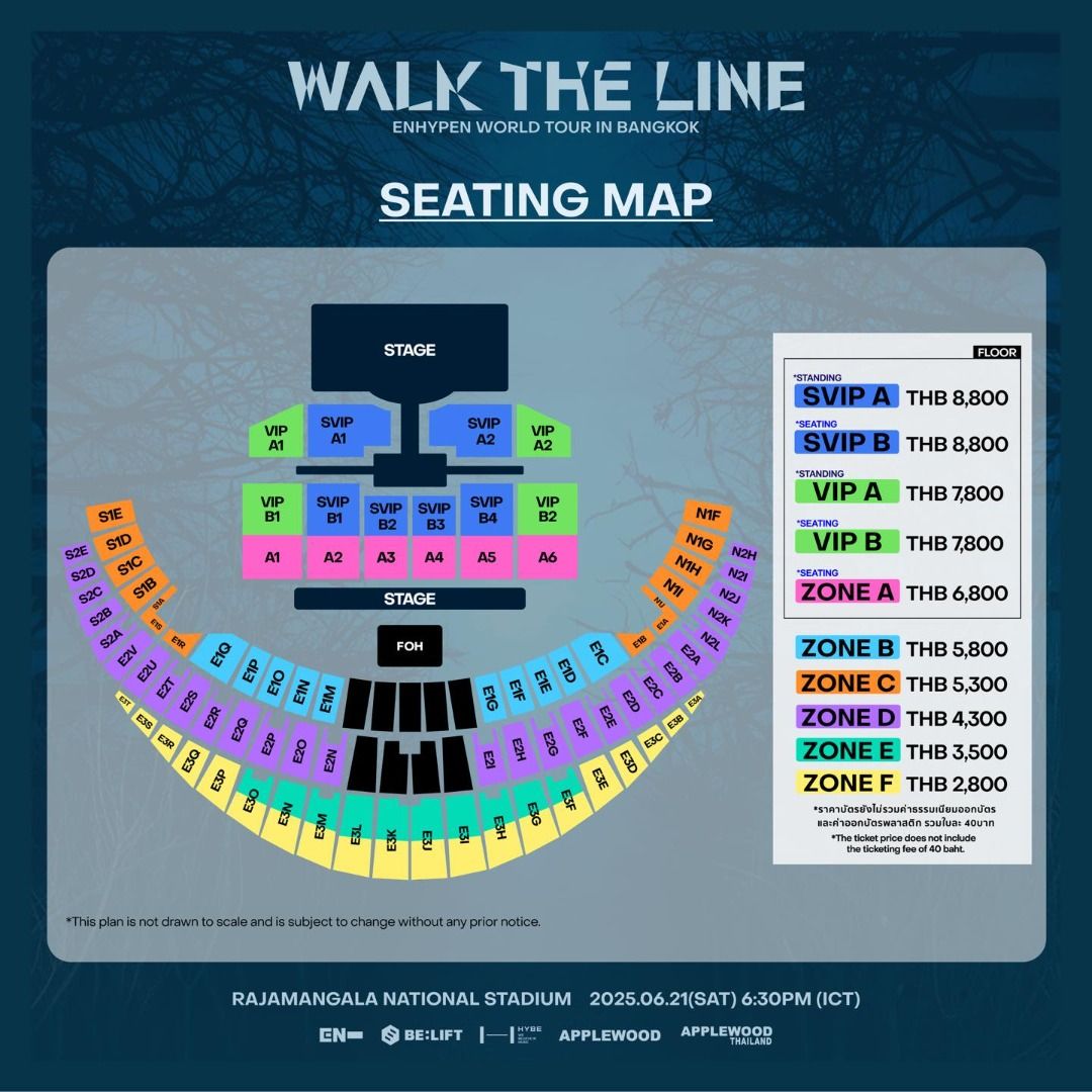 [WTB] ENHYPEN WALK THE LINE TOUR IN BANGKOK 2025 - SVIP B / ZONE A, Tickets & Vouchers, Event ...