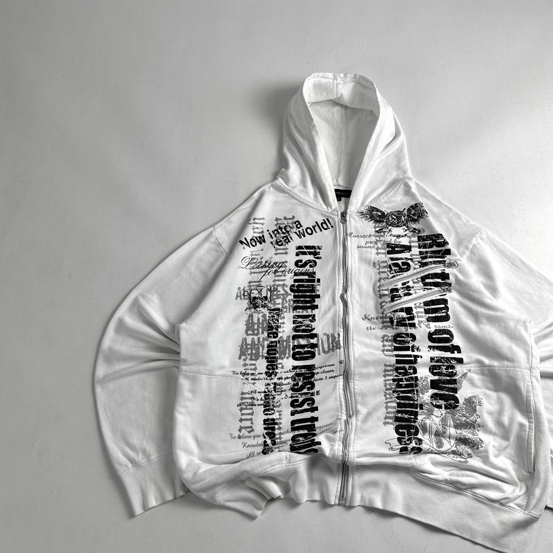 ZIPPER HOODIE Y2K like harley davidson sohk fubu jnco y2k dime southpole dogtown ecko jorts ...