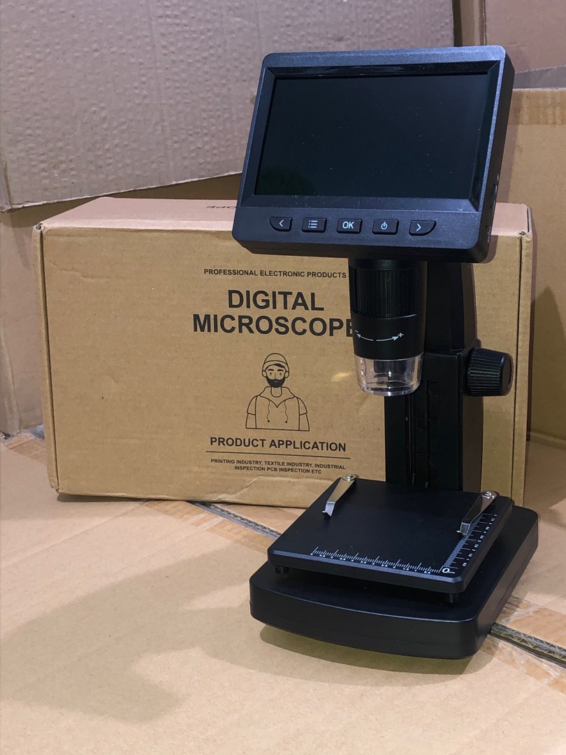 1000X 4.3 Inch Digital Microscope HD 1080P Electronic Desktop Soldering ...