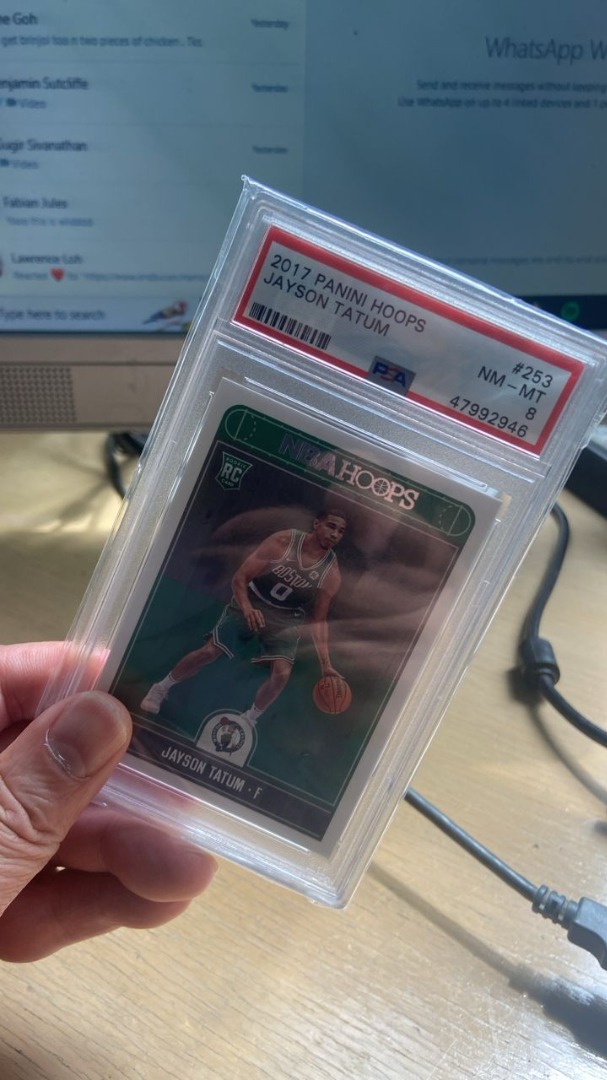 2017 NBA Hoops Jayson Tatum RC PSA 8, Hobbies & Toys, Collectibles ...