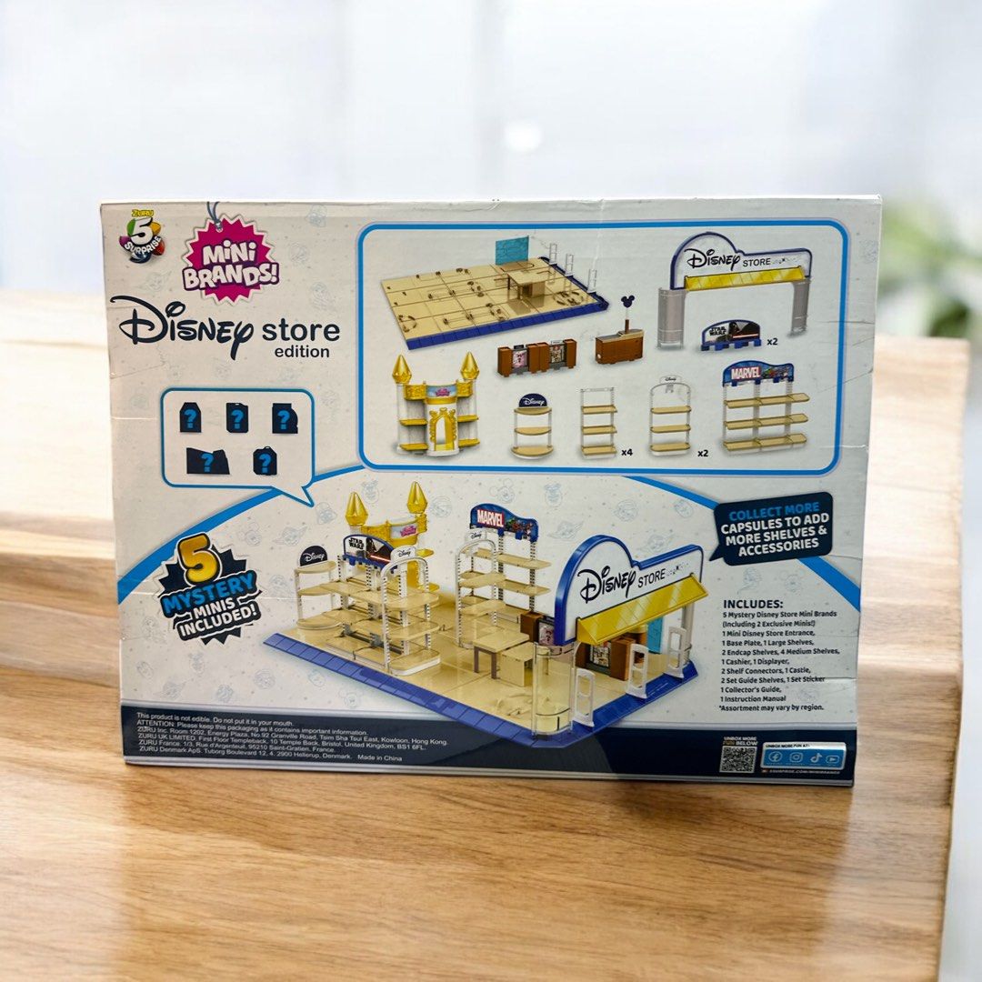 5 SURPRISE Disney Store Playset Series 1 by ZURU Disney Mini Brands Toy ...