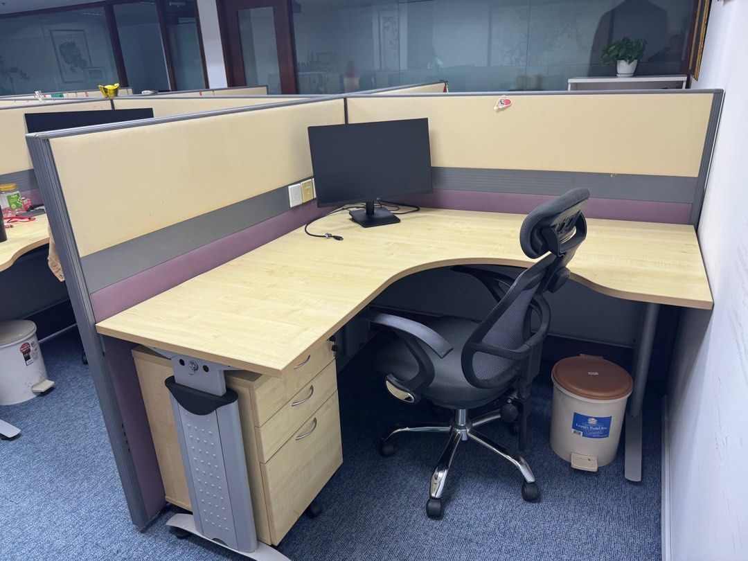 6 in 1 executive workstation, with/without pedestal, Cubicle Partition ...