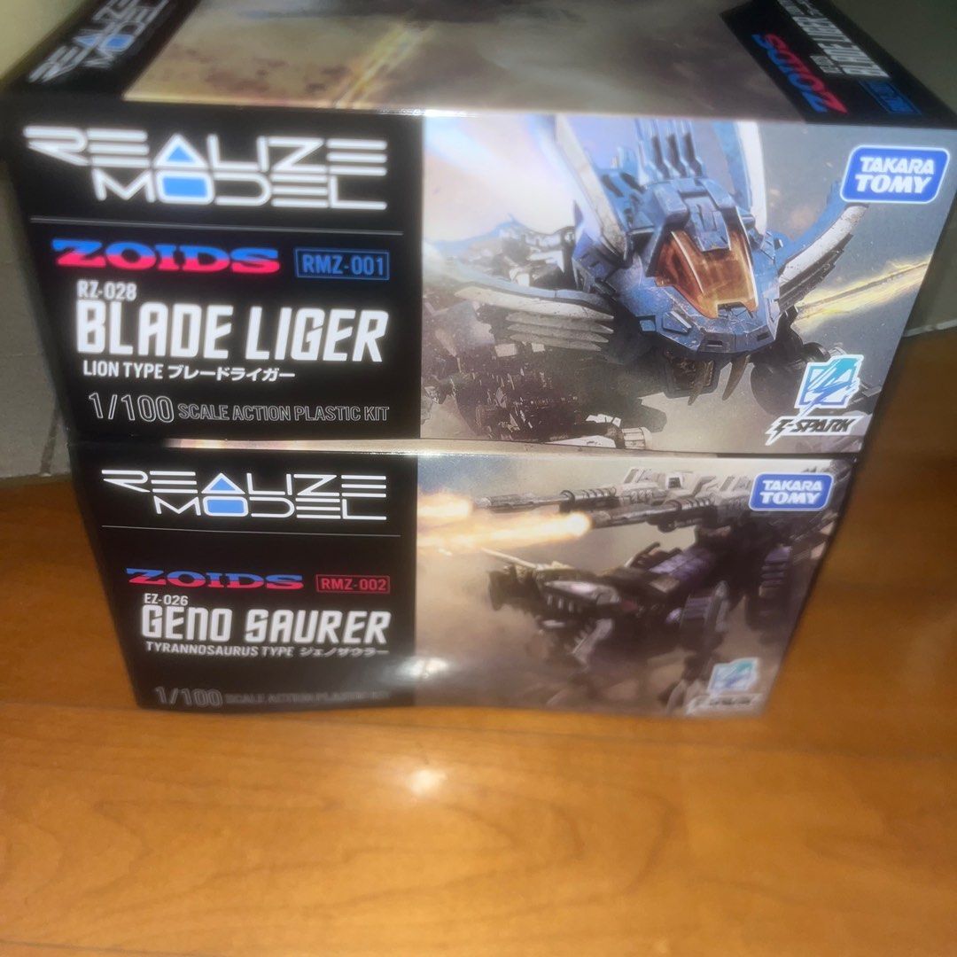 全新 兩盒Zoids 索斯機械獸 rmz 001 002 重劍長牙師 咆哮虐殺龍, 興趣及遊戲, 玩具 & 遊戲類 - Carousell