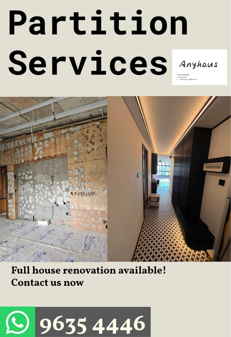 Home partition/False ceiling Partition/Direct contractor/Reinstatement ...