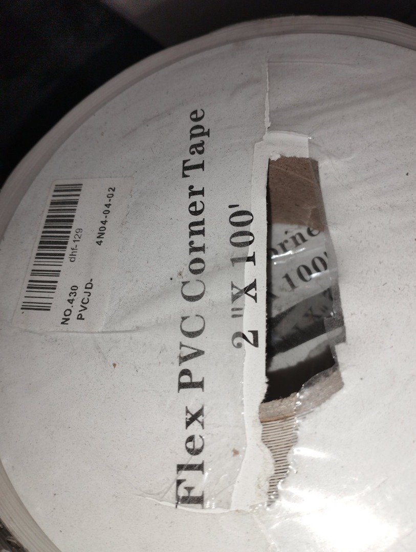 Self adhesive PVC Corner bead tape 5cm x 40m, PVC corner tape for ...