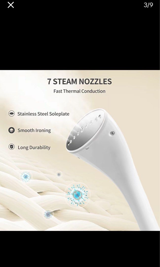 NEW UNIT- Iron Standing Garment Steamer Handheld with iron board 2in1 ...