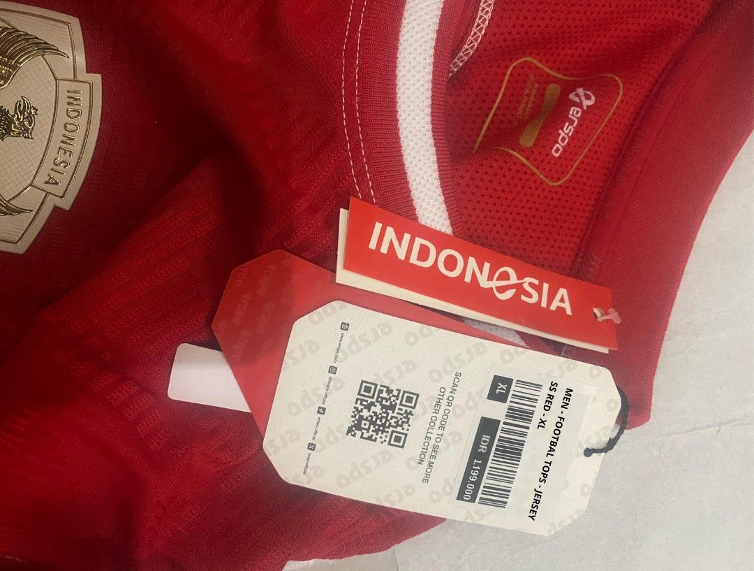 JERSEY TIMNAS INDONESIA 2024 ORIGINAL ERSPO PI PLAYER ISSUE RARE ...