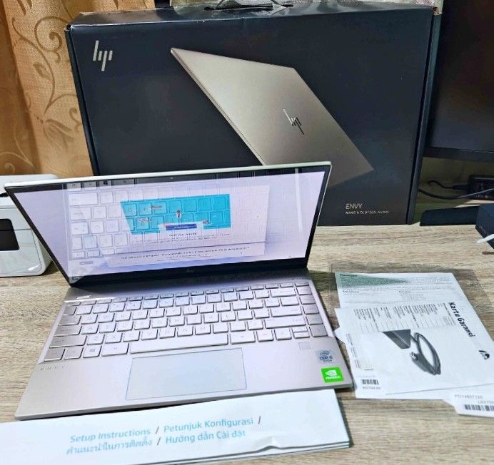 Laptop HP Envy 13 i5 Gen 10 VGA nvidia MX250 8/512 AQ1016TX, Elektronik ...