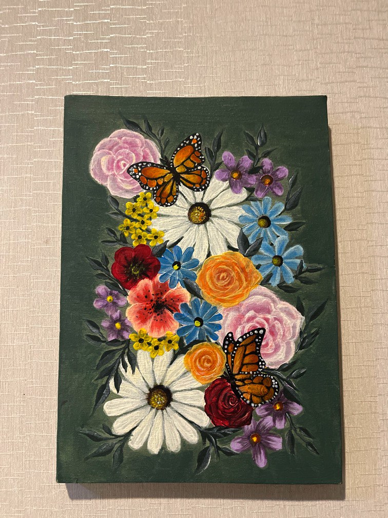 Lukisan Bunga | Lukisan antik | Lukisan aesthetic | Lukisan kamar ...