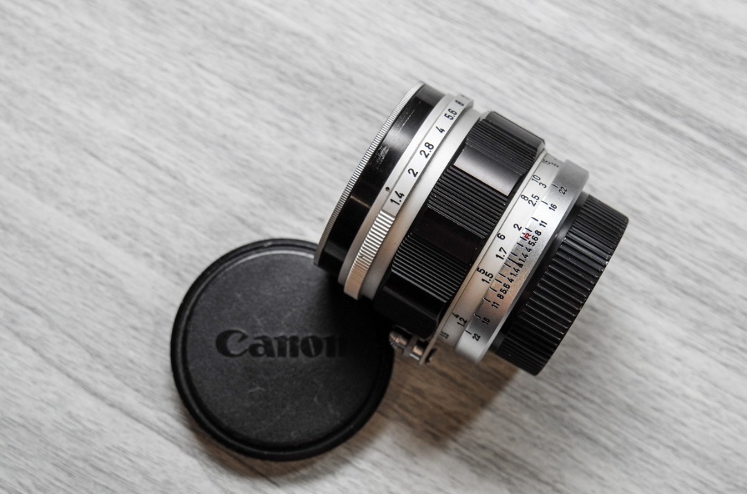 Manual Lens - Canon 50mm F1.4 Mount L39 - Lite Used, Fotografi di Carousell