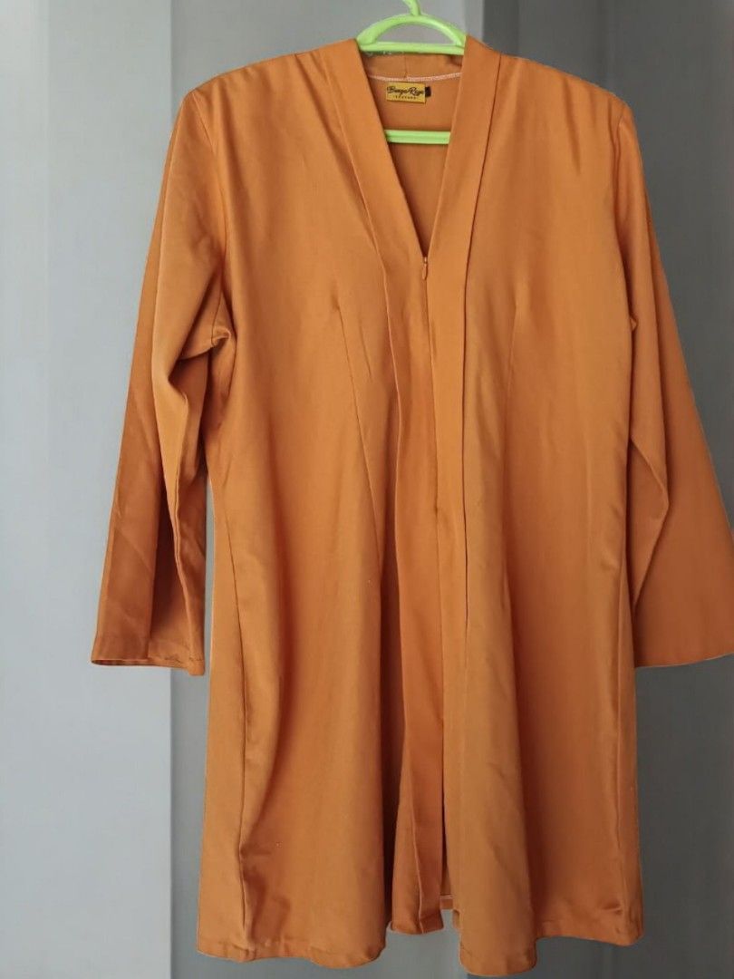 Mustard kebaya set batik / Raya 2025, Women's Fashion, Muslimah Fashion ...