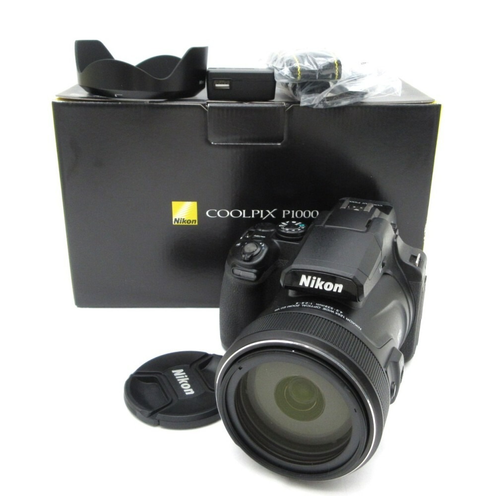 Nikon COOLPIX P1000 NIKKOR 125X WIDE 4.3-539mm 1:2.8-8 數位相機, 攝影器材, 相機 - Carousell