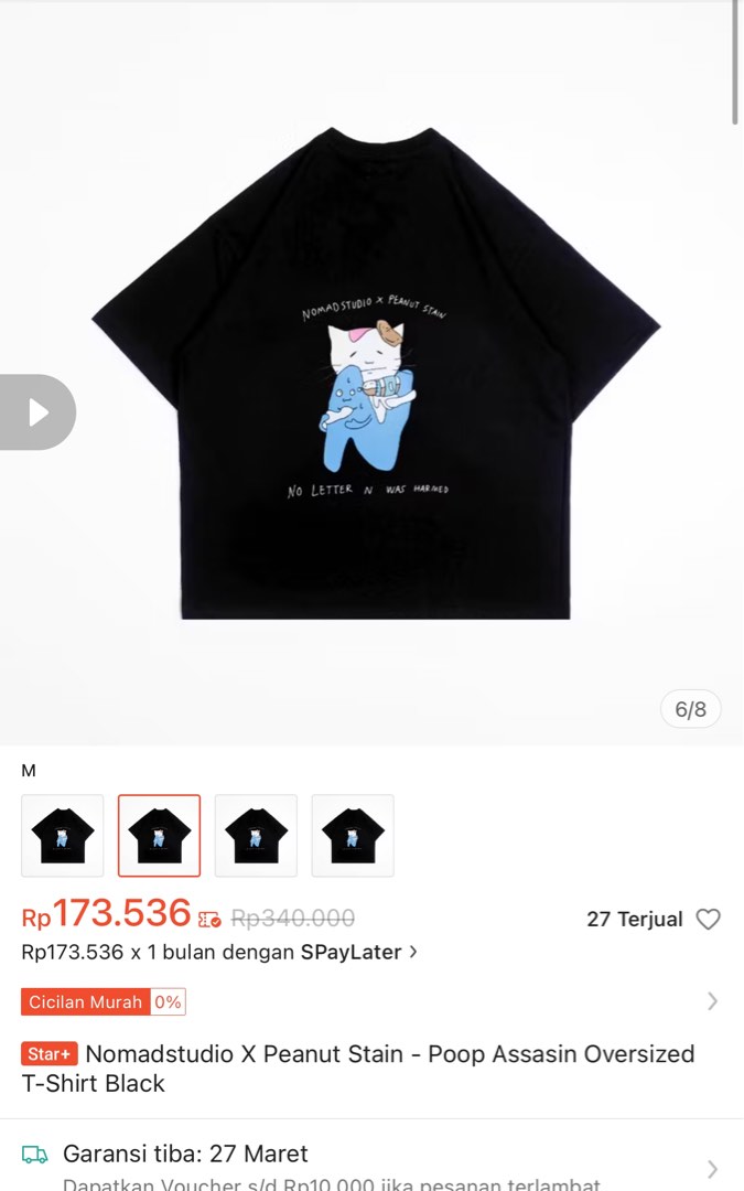 Nomadstudio X Peanut Stain - Poop Assasin Oversized T-Shirt Black ...