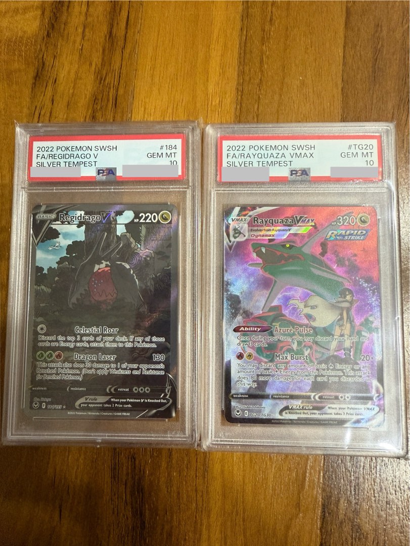 PSA 10 Regidrago V 184/195 AA and Rayquaza VMax TG 20 from Pokemon ...