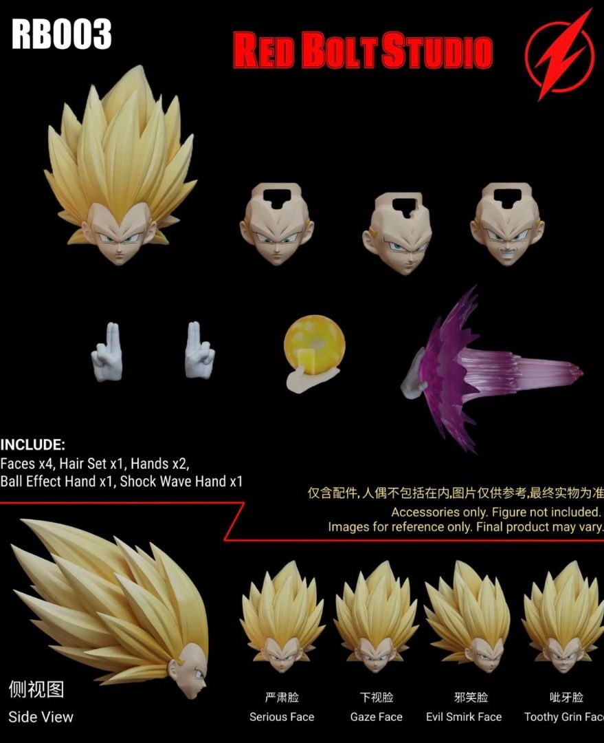 Red Bolt Studio Faces Hair Effect Kit RB003 for Beast Deities Rabbits (dragon ball), Hobbies ...