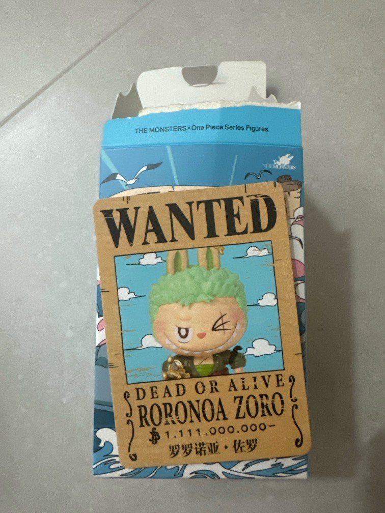Roronoa Zoro labubu Popmart, Hobbies & Toys, Toys & Games on Carousell