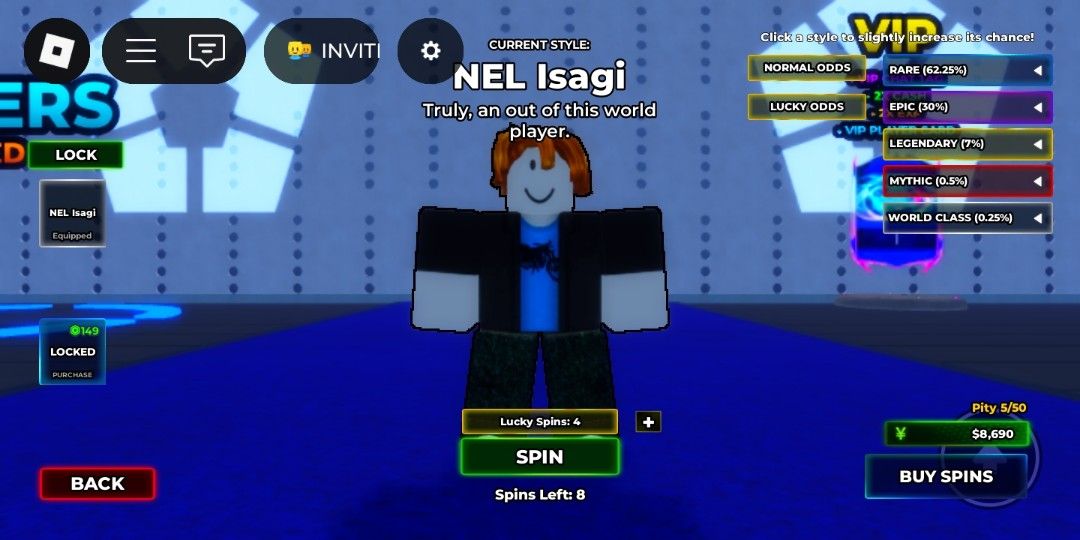 Styles (Nel Isagi) + Flow (Awakened Genius) Blue Lock Rivals account ...