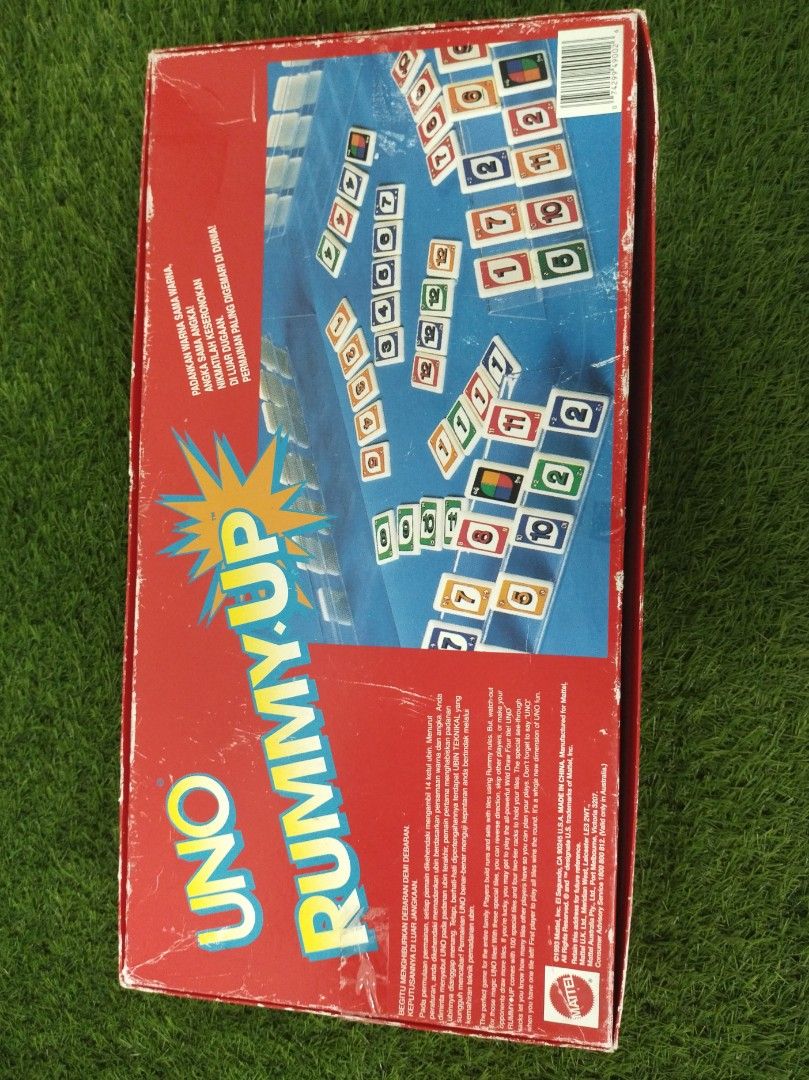 Vintage 1993 Mattel UNO Rummy Up Tile Board Game Bahasa Melayu Edition ...