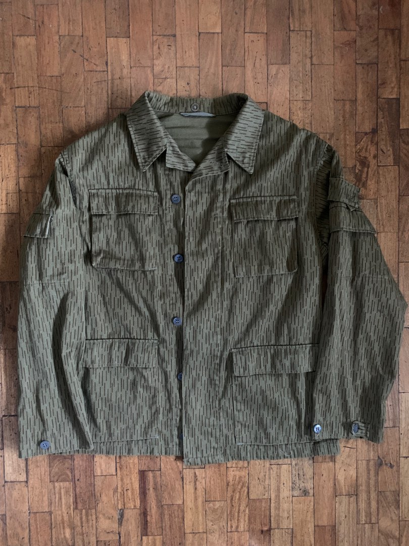 Vintage 70s GRD German Strichtarn Field Jacket NVA Rain Camo, Men's ...
