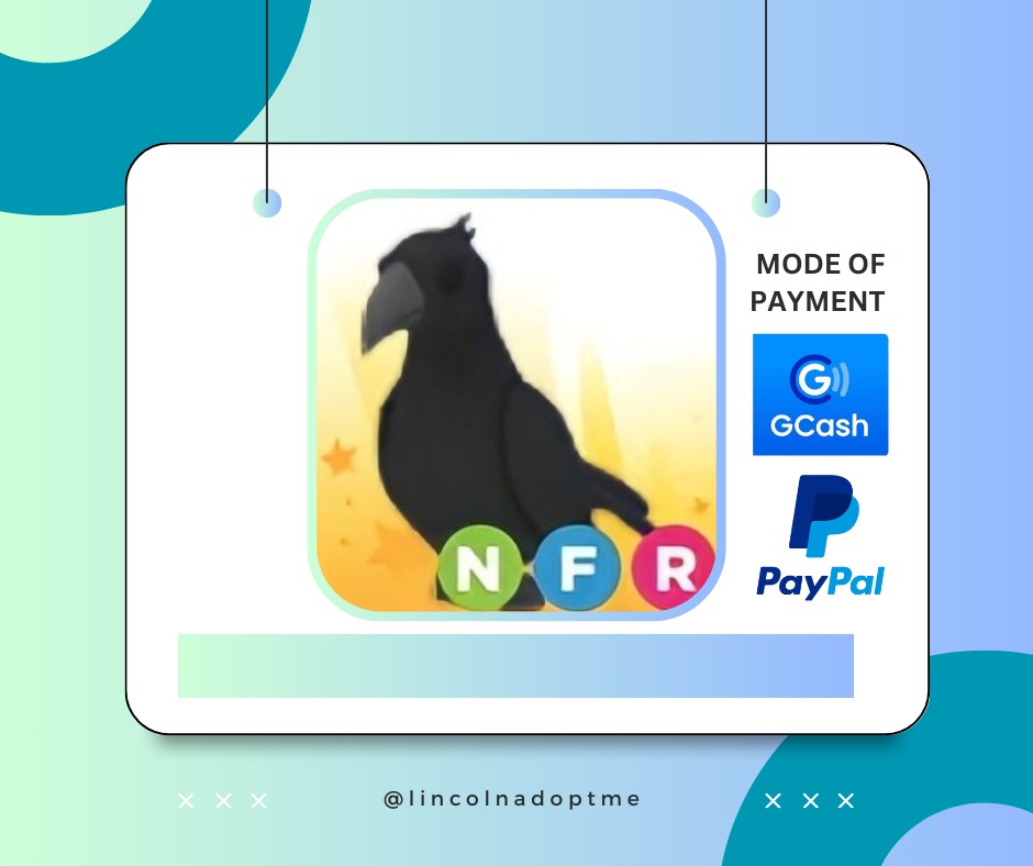 ADOPT ME | NEON FLY RIDE NFR CROW | ROBLOX, Video Gaming, Gaming ...