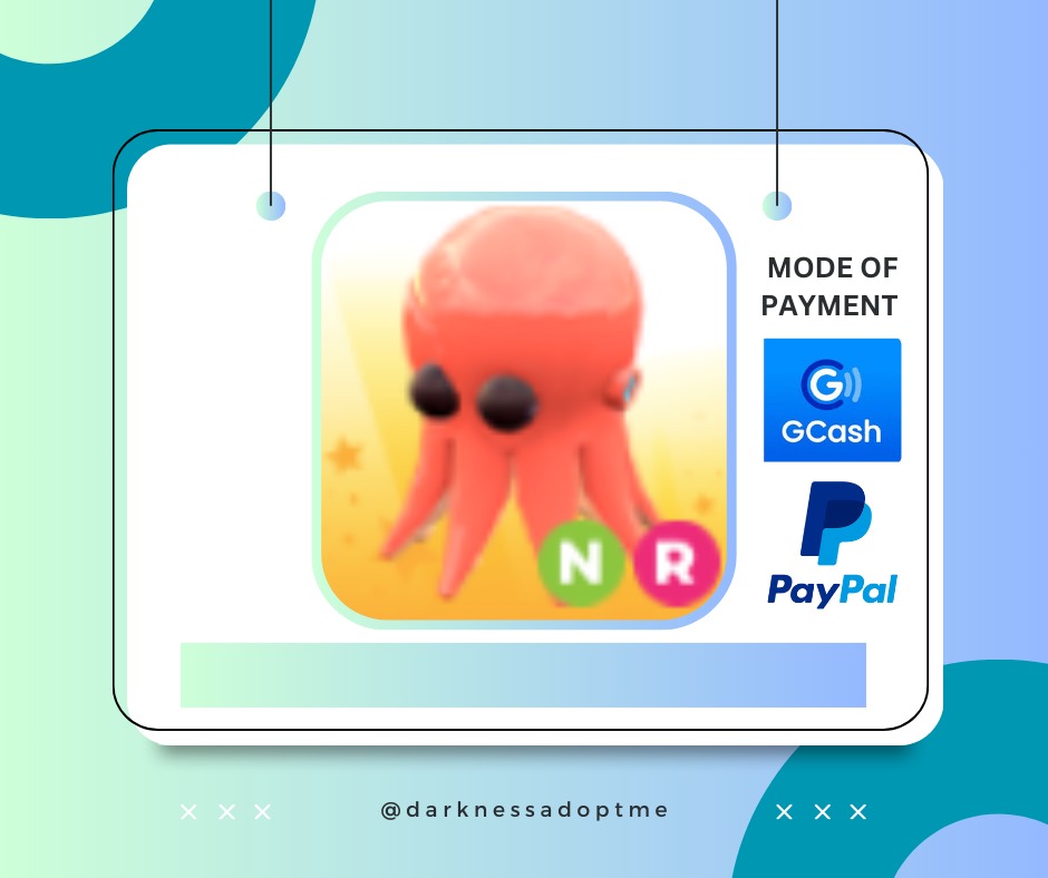 ADOPT ME | NFR OCTOPUS | ROBLOX, Video Gaming, Gaming Accessories, In ...