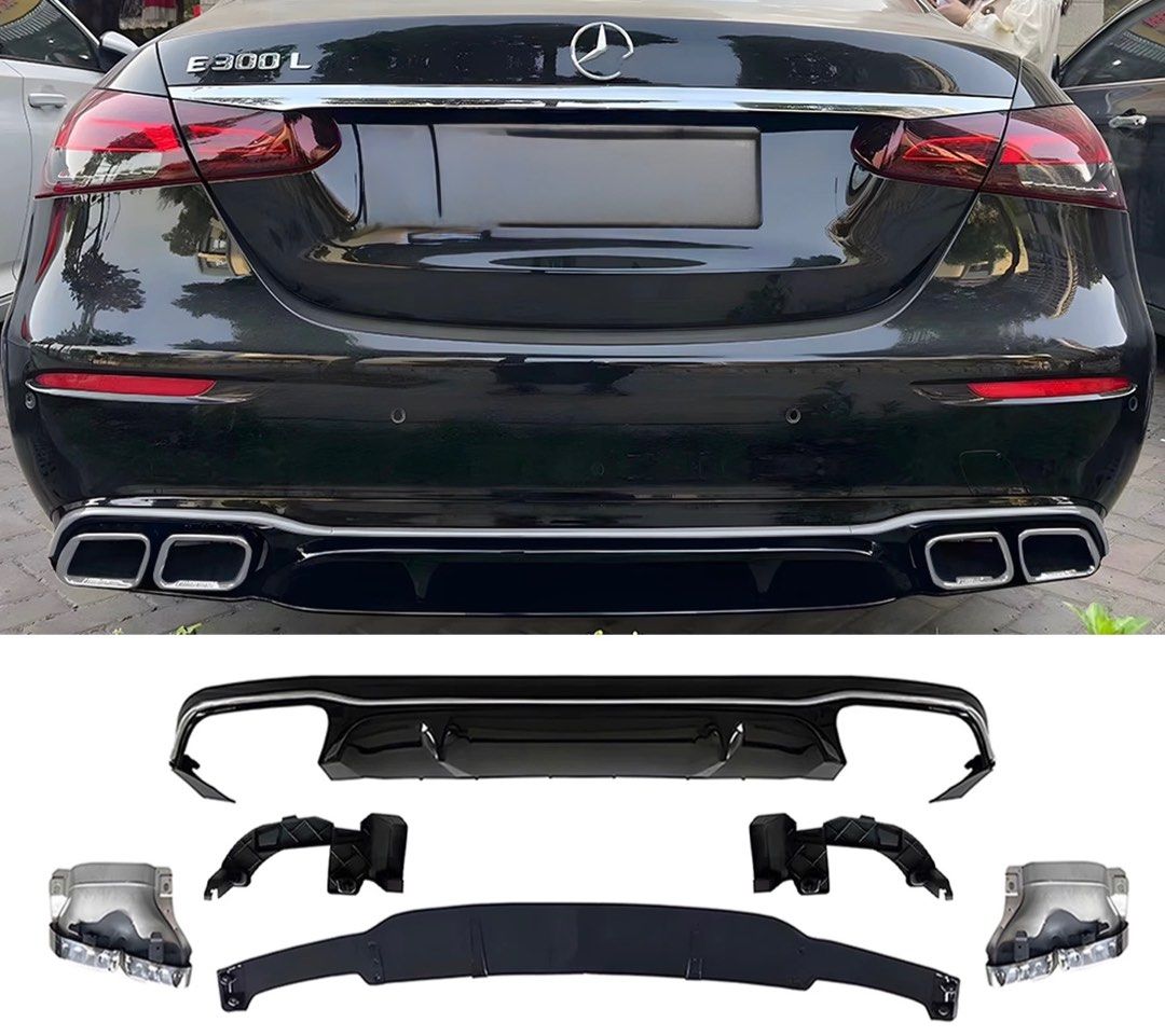 Aftermarket Mercedes E-Class W213 2016-2023 E63S AMG Rear Diffuser w ...