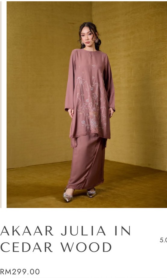Akaar julia in cedar wood s, Women's Fashion, Muslimah Fashion, Baju ...